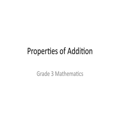 properties_of_addition for grade 3 maths | PPTX