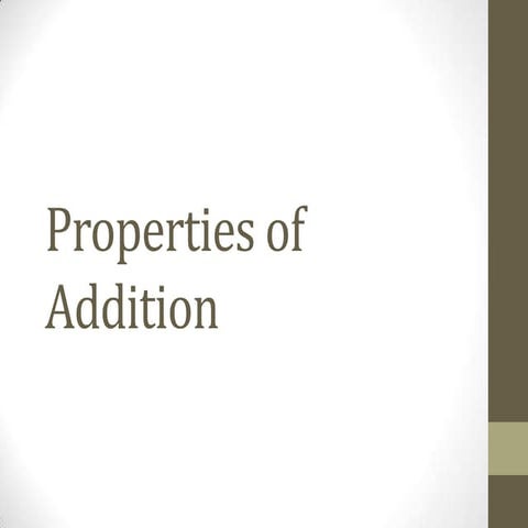 Properties of addition | PPTX