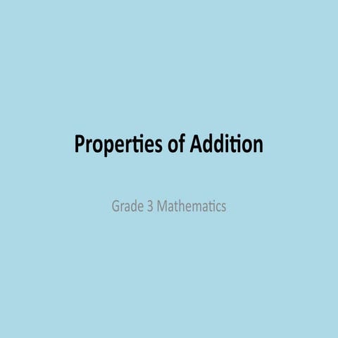 properties_of_addition for grade 3 maths | PPTX