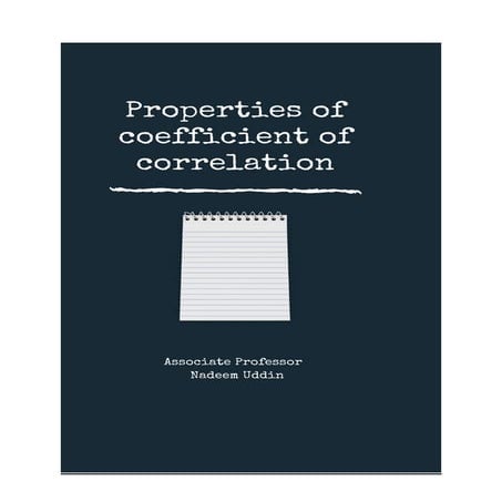 Properties Of Coefficient Of Correlation Pdf Physics Science