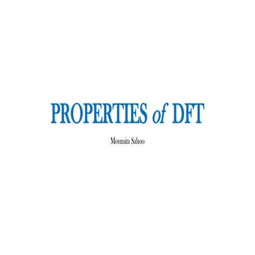 Properties of dft | PPTX
