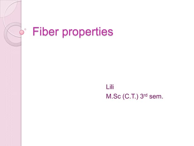 Different Types Of Fibers With Pictures & Their Properties | PDF