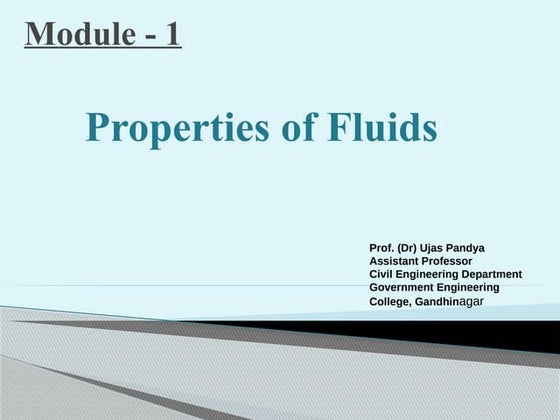 FLUID MECHANICS | PPTX