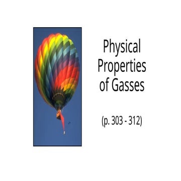 Grade 10 Science - Chemistry - Properties of Gas | PPTX