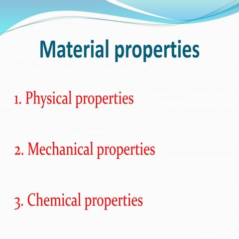 Properties of material | PPTX
