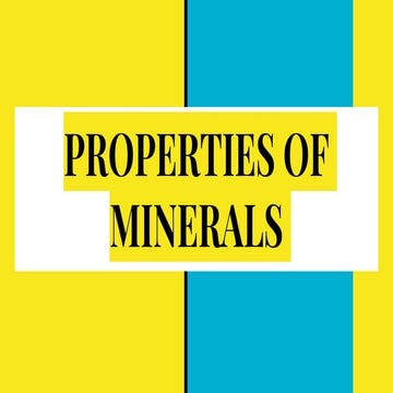 Properties of minerals | PPTX
