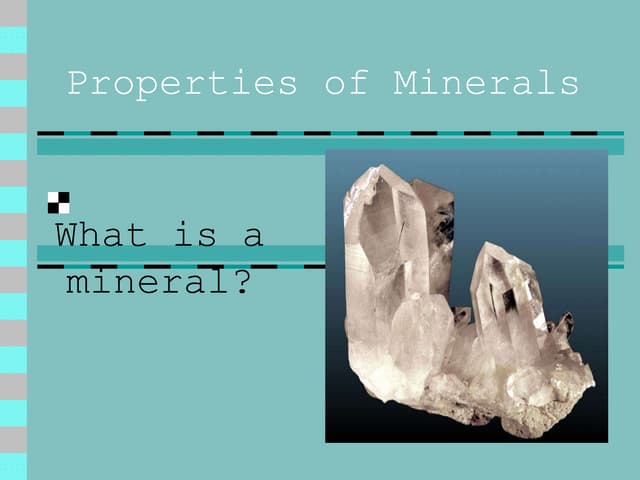 Earth and Life Science: Minerals (SHS) | PPTX | Geology | Science