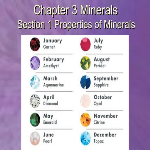 Properties of Minerals | PPT