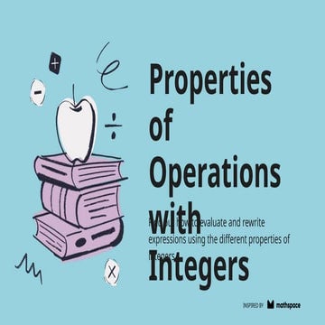 Properties of Operations Mathematics Subject | PPT