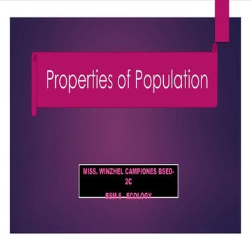 Properties of population ppt... | PPTX