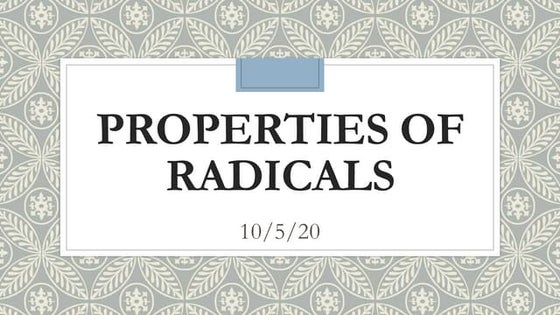 Finding the quotient of radicals | PPT