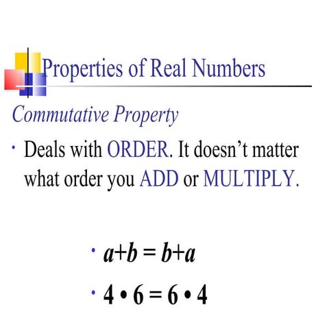 Properties Of Real Numbers | Ppt