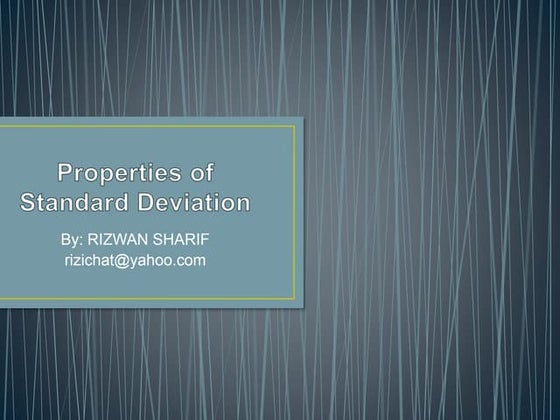 Variance and standard deviation | PPT