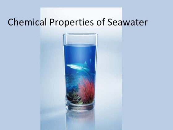 Composition of seawater | PPT | Chemistry | Science