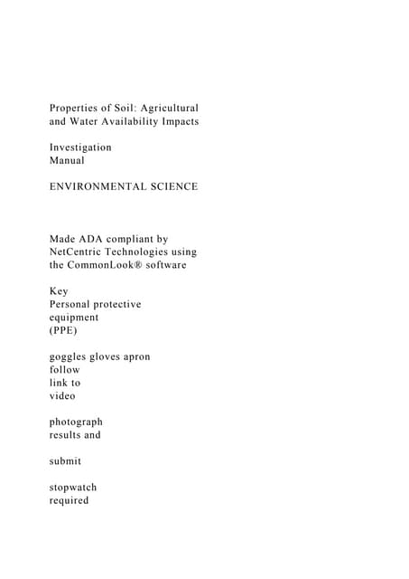 Soil properties and concepts | PPTX