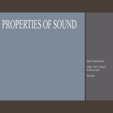 Properties of sound 2017 | PPT