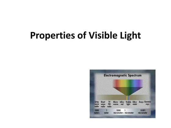 10 properties of light | PPTX | Physics | Science