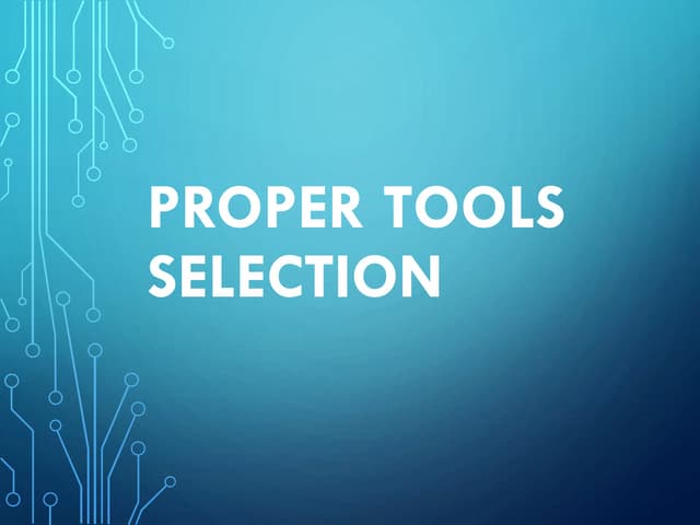 Basic hand tools (Electronics Technology) | PPTX
