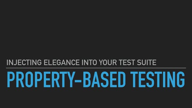 Property Based Testing With Java Ppt