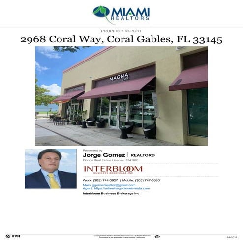 Beauty Salon for Sale on Coral Gables, FLorida | PDF