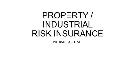 Industrial All Risk insurance Policy IAR | PPTX | Motor Insurance ...