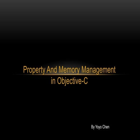 Property and MM with ARC in Objective-C | PPT
