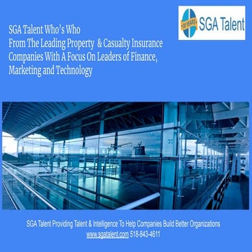 SGA Talent Who's Who From The Leading Property & Casualty Insurance ...