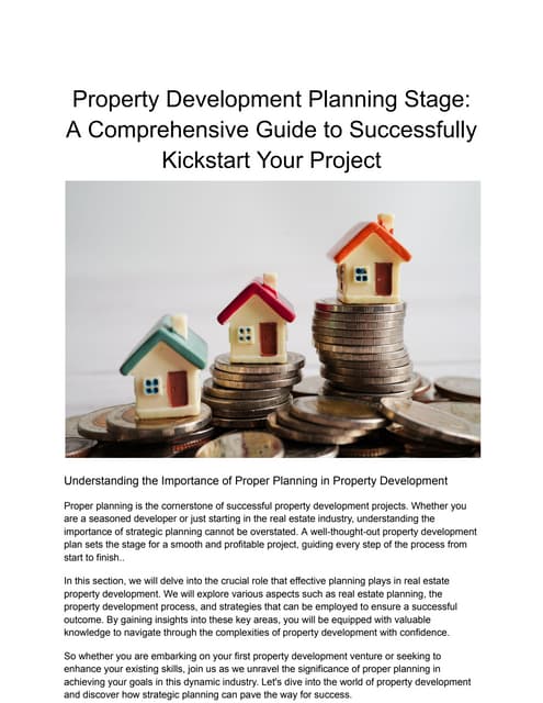 The Stages of Real Estate Development | PDF