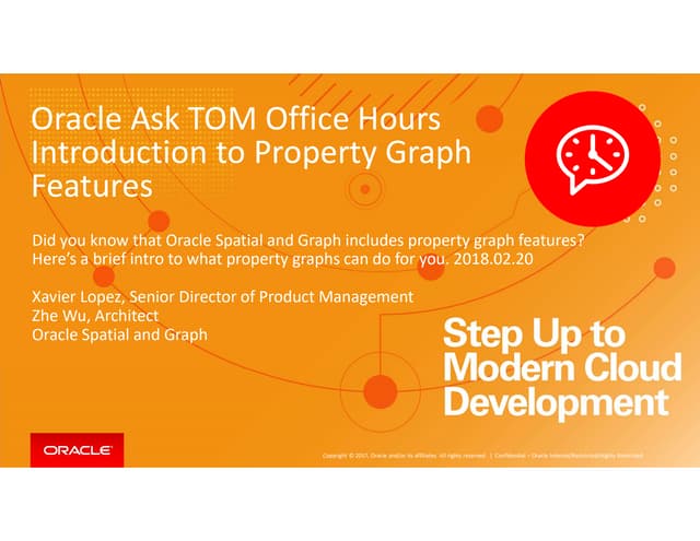 Introduction To Property Graph Features Asktom Office Hours Part 1 Ppt
