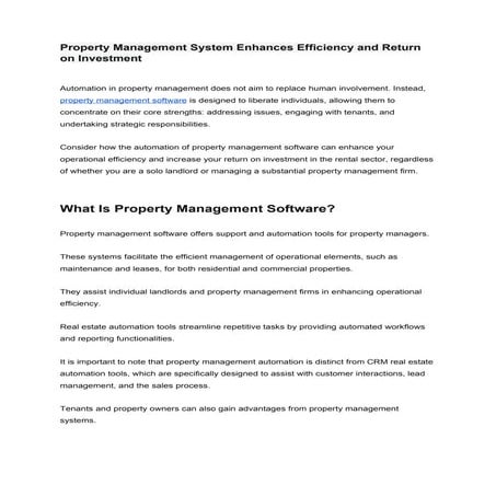 Property Management Software | PDF
