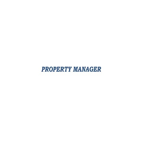 Property manager | PPT