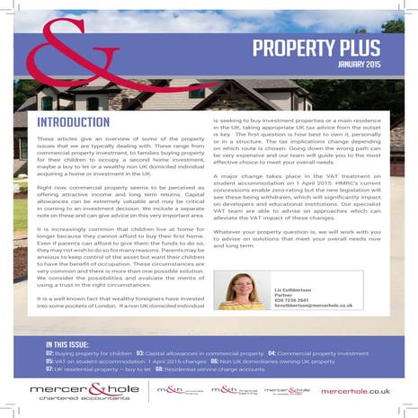 Mercer & Hole Property Plus - January 2015 | PDF | Real Estate Buying ...