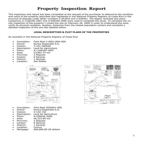 Land Inspection Report | DOCX