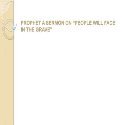 Prophet a sermon on... | PPSX