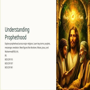 Prophet hood of Muhammad pb uh and islam | PPT