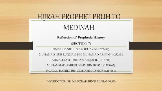 Kronologi lengkap peristiwa hijrah rasulullah dari makkah ke madinah | DOCX