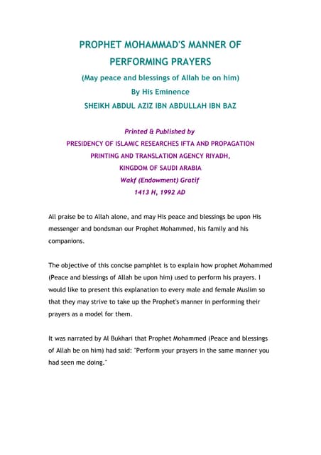 Fiqh of Salah - Daily Prayer | PPT