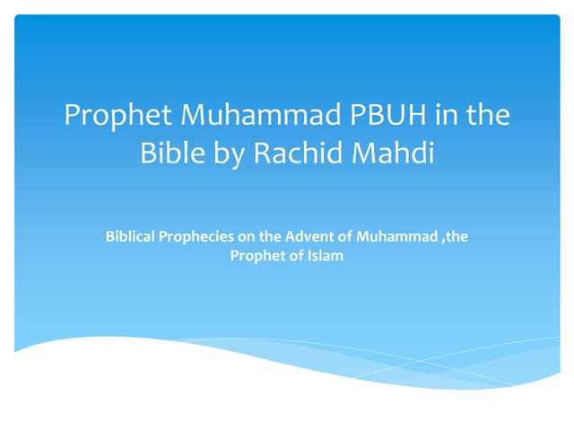 Muhammad In The Bible | PPT | Christianity | Religion & Spirituality