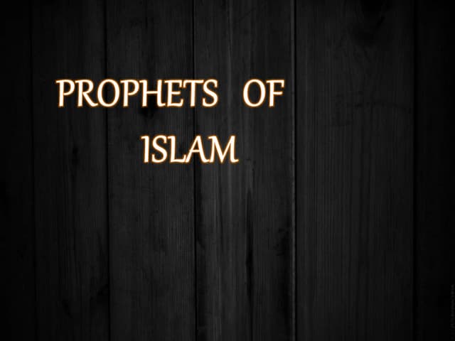 Prophets | PPT