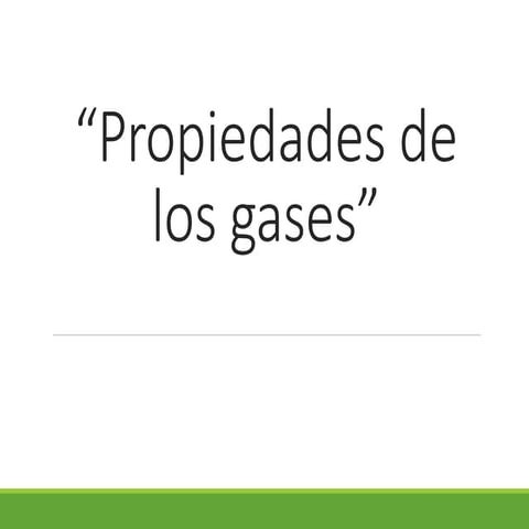 Propiedades de los gases | DOCX