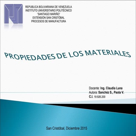 Propiedades de los materiales | ODP