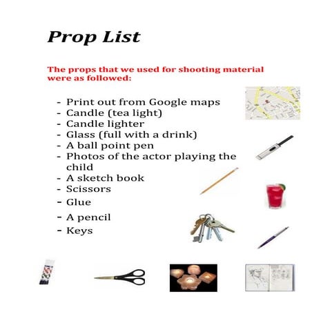 Prop list | DOCX