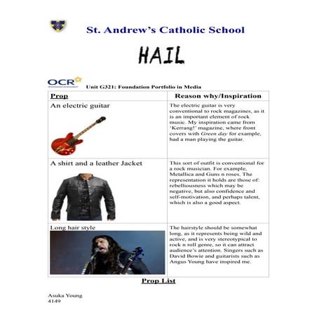 Prop list template | PDF