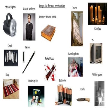 Prop list for production | PPTX