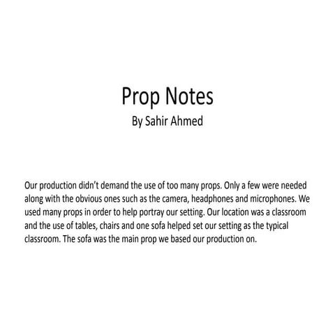 Prop notes | PPTX