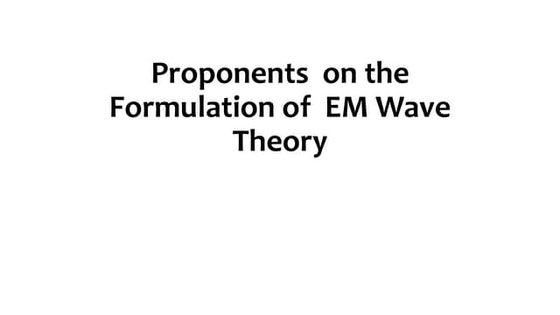 EM wave theory.pptx | Physics | Science