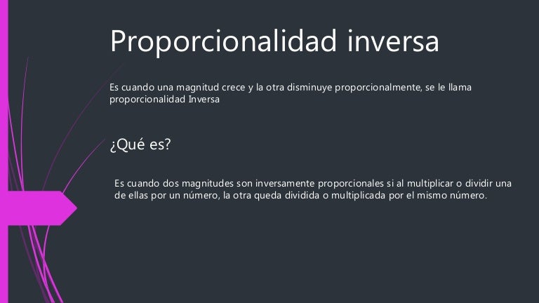 Proporcionalidad Inversa
