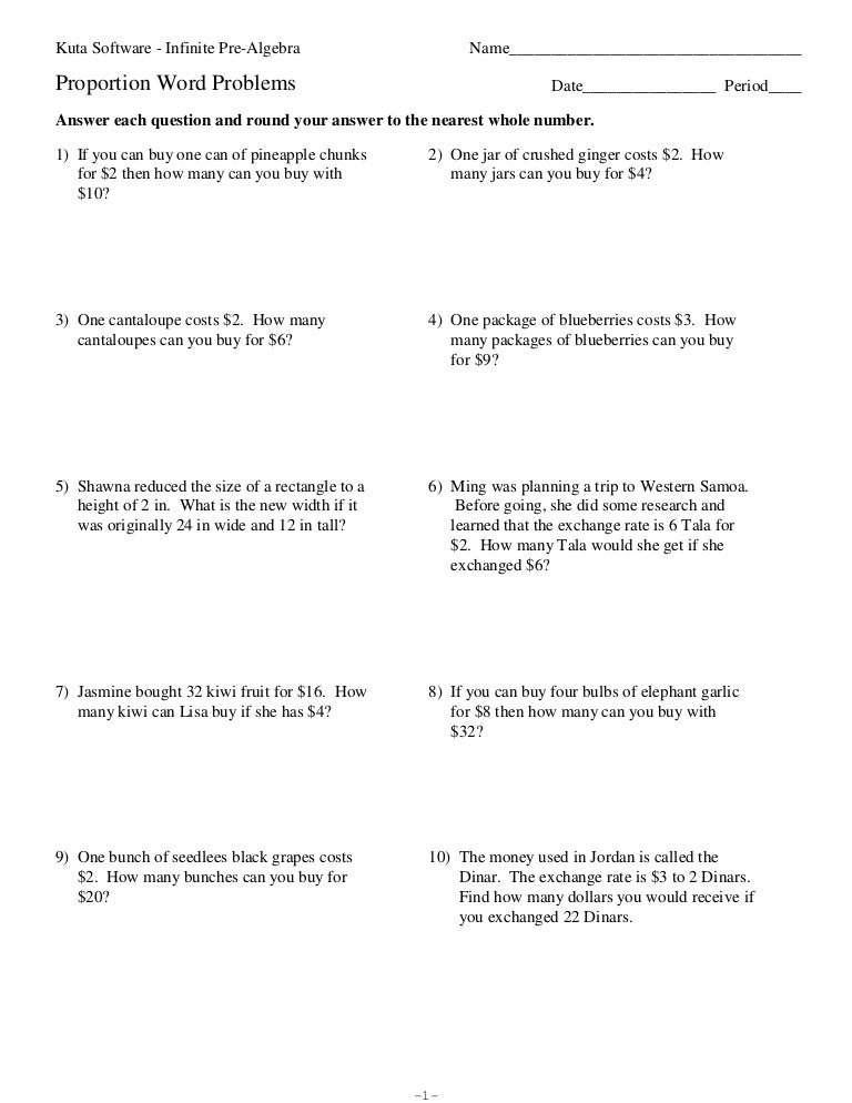 Proportion Word Problems proportion-word-problems