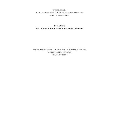 Proposal ayam | DOCX