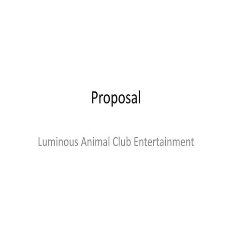 Proposal for music video | PPT